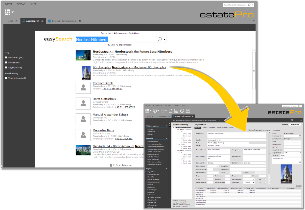 Einfacher finden mit easySearch